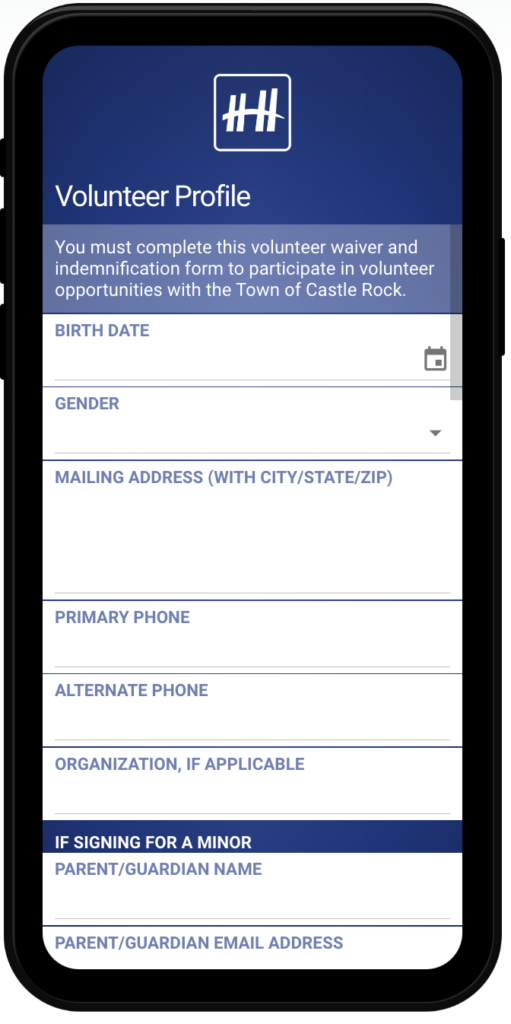 Database Volunteer Management App | Helper Helper